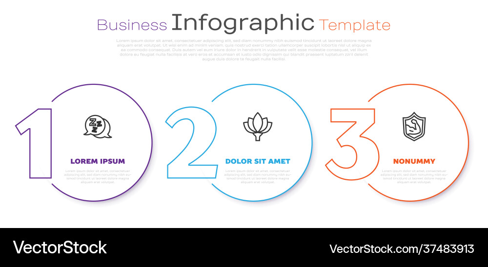 Set line sleepy lotus flower and bodybuilder Vector Image