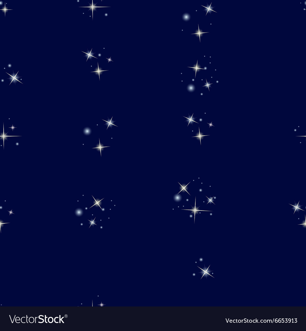 Starry sky seamless pattern Royalty Free Vector Image