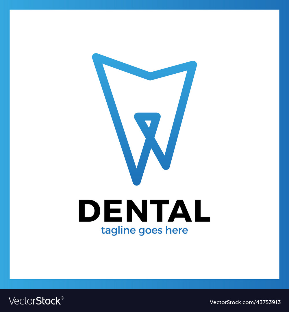 Teeth line logo Royalty Free Vector Image - VectorStock