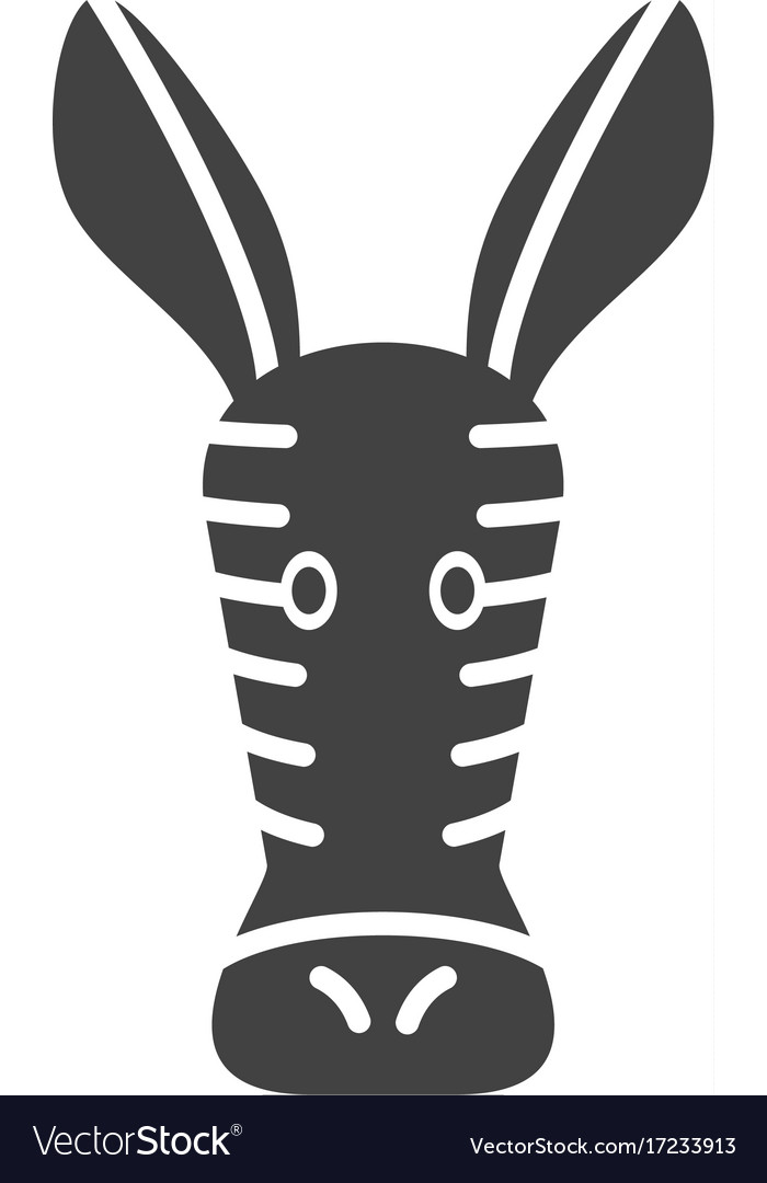 Zebra face Royalty Free Vector Image - VectorStock