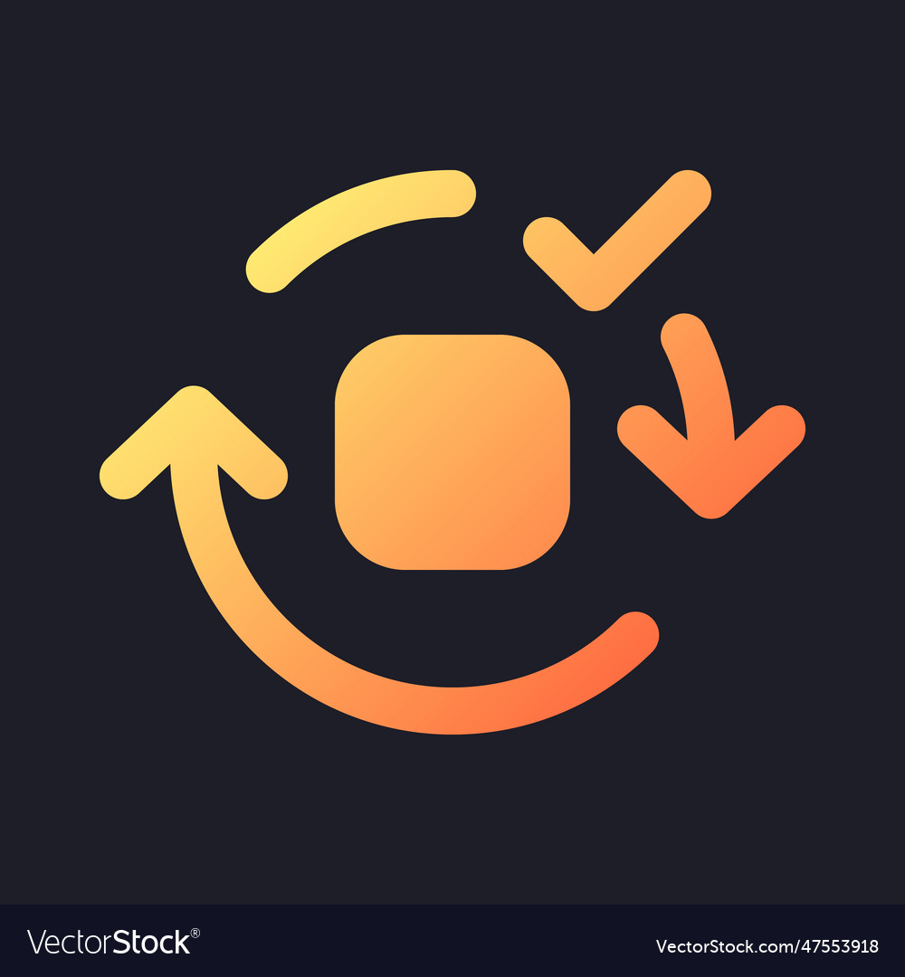 Applying spin motion effect orange solid gradient Vector Image