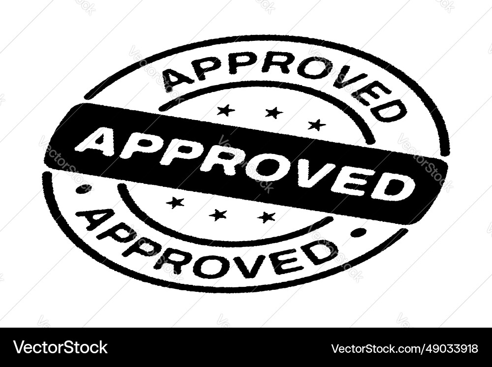 Approved stamp round grunge approved sign Vector Image