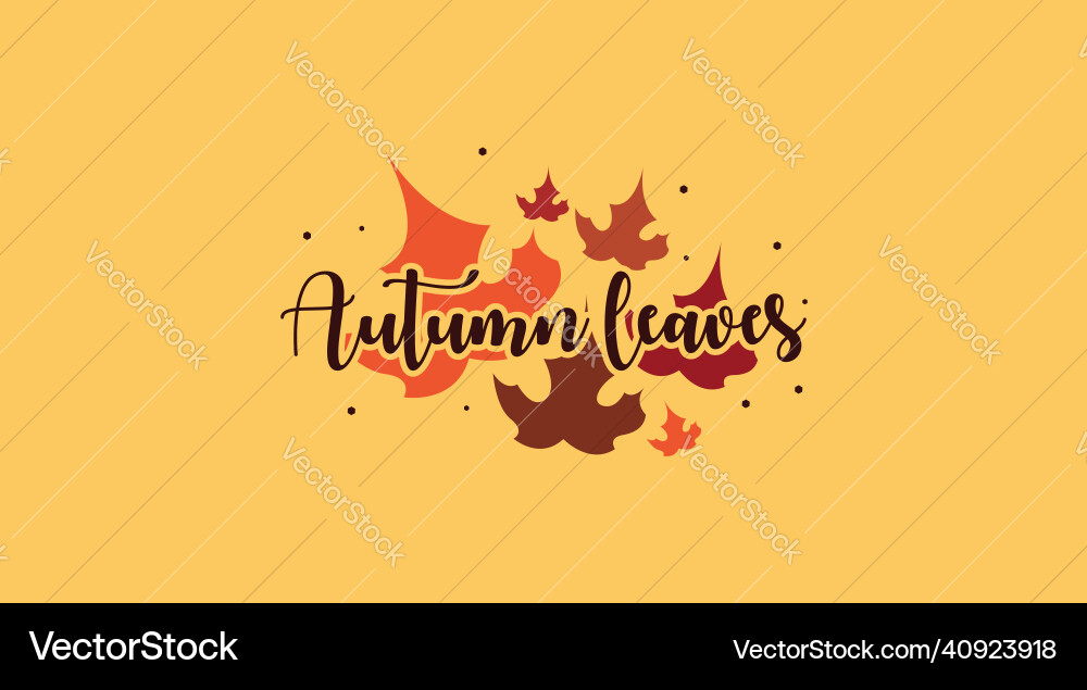 Autumn logo design concept isolated in black Vector Image