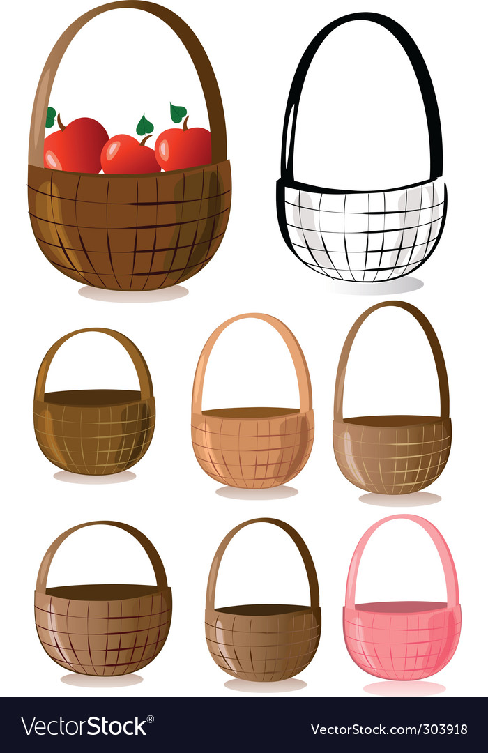 Baskets Royalty Free Vector Image - VectorStock