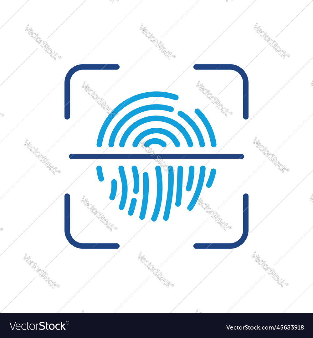 Biometric identity symbol fingerprint Royalty Free Vector Biometric identity symbol fingerprint Royalty Free Vector