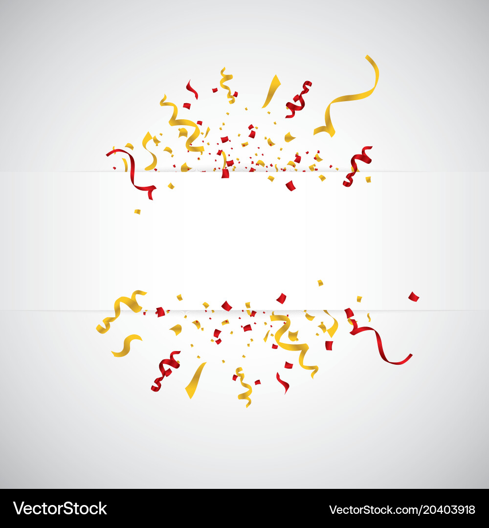 Colorful bright confetti isolated on transparent Vector Image