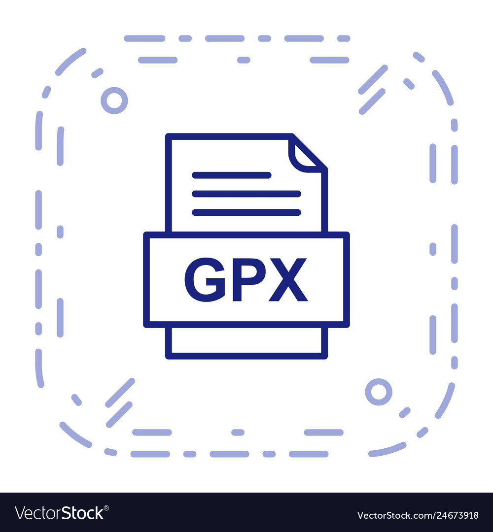 Gpx file document icon Royalty Free Vector Image