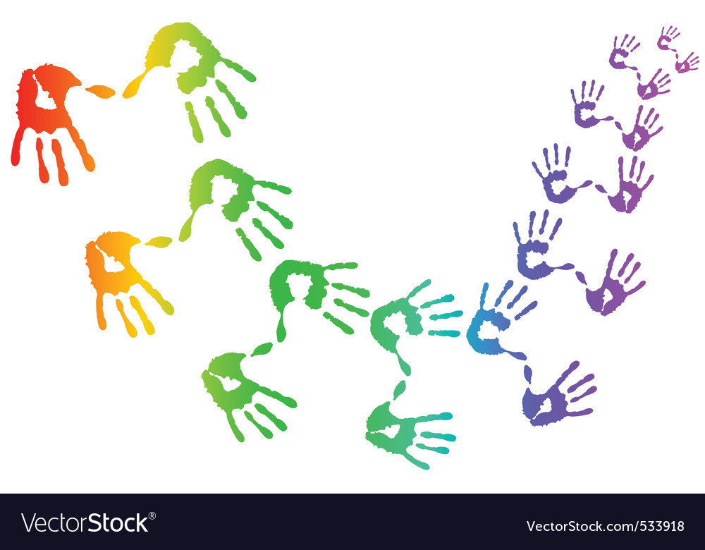 Hand prints Royalty Free Vector Image - VectorStock