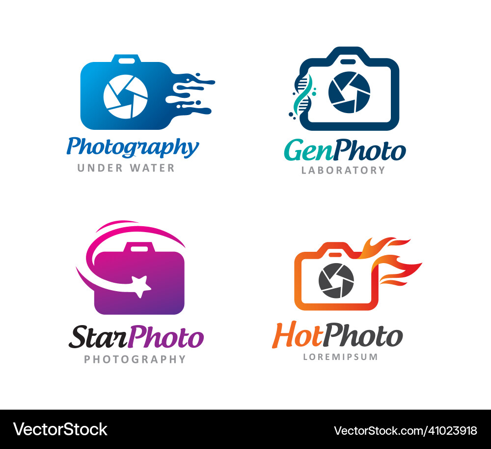 Photography logo symbol or icon template Vector Image