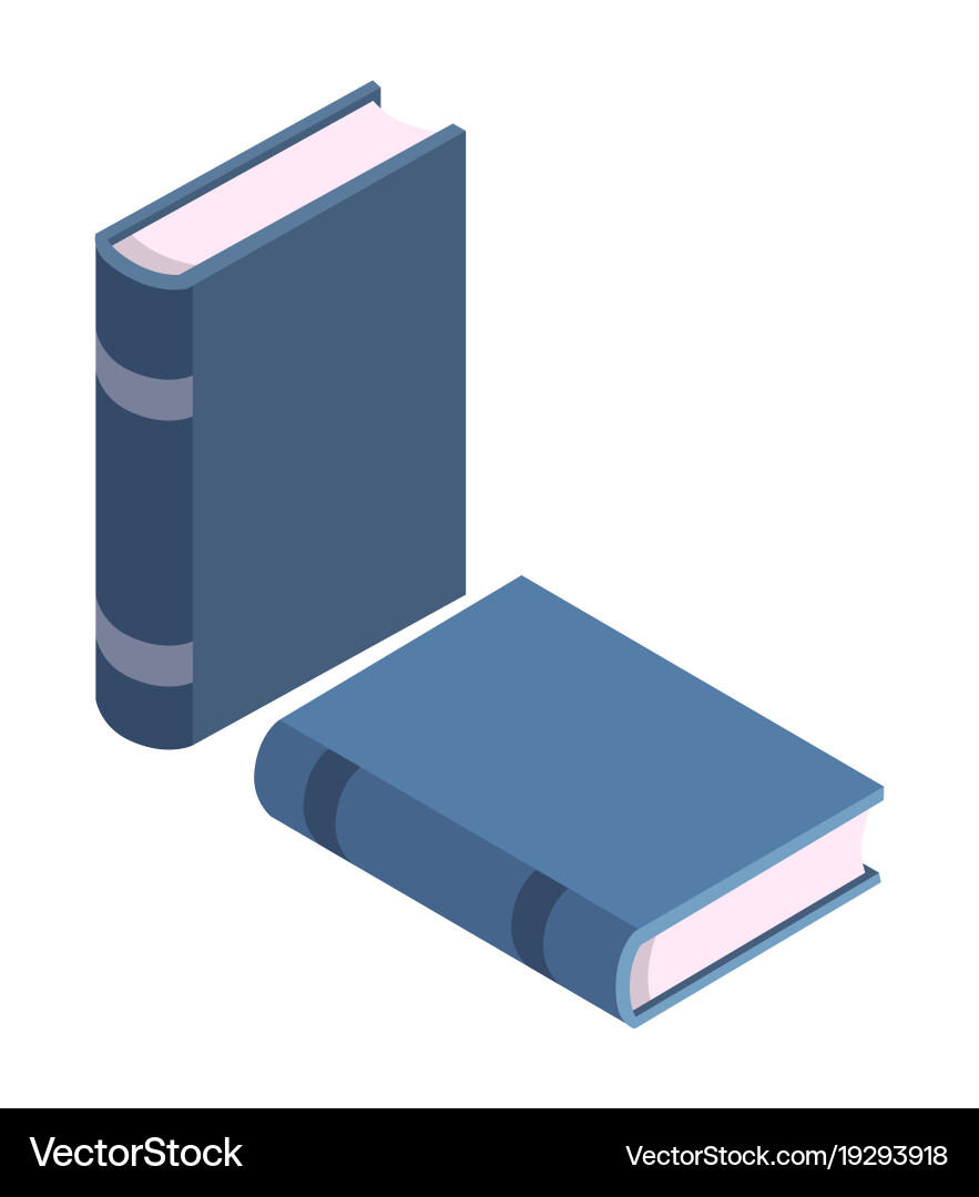 Pile books standing in row and lying Royalty Free Vector