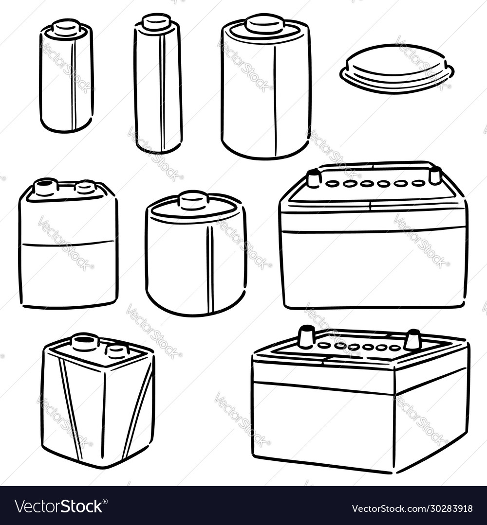 Set battery Royalty Free Vector Image - VectorStock