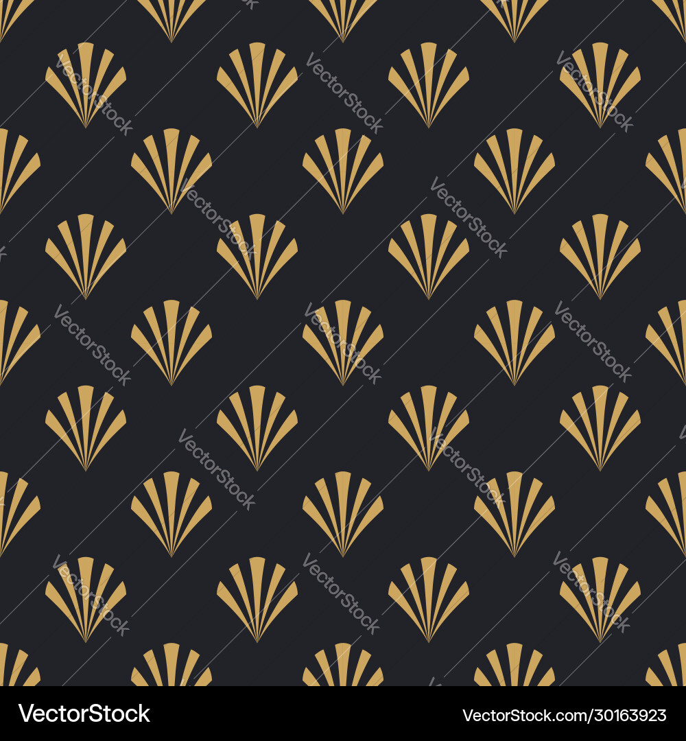 Art deco retro gold abstract seamless pattern Vector Image