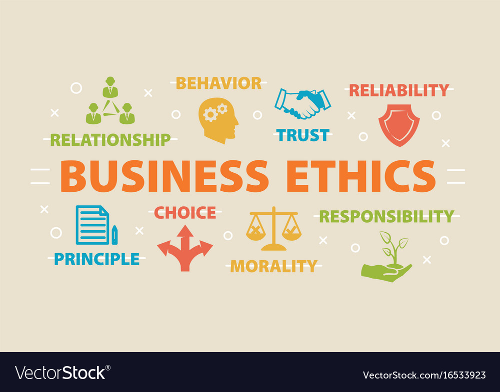 Business Ethics Concept With Icons Royalty Free Vector Image