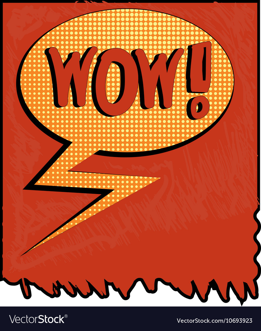 Cartoon wow Royalty Free Vector Image - VectorStock