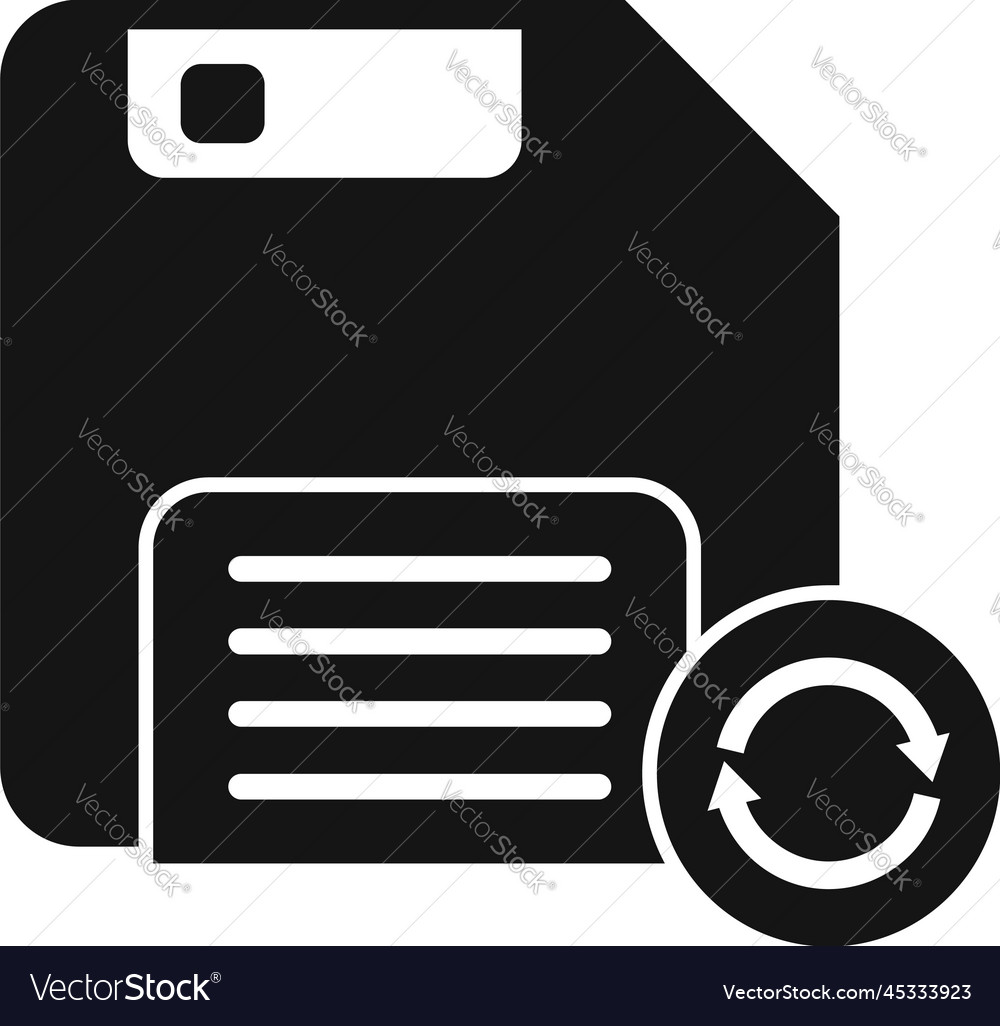 Data floppy disk icon simple digital file Vector Image