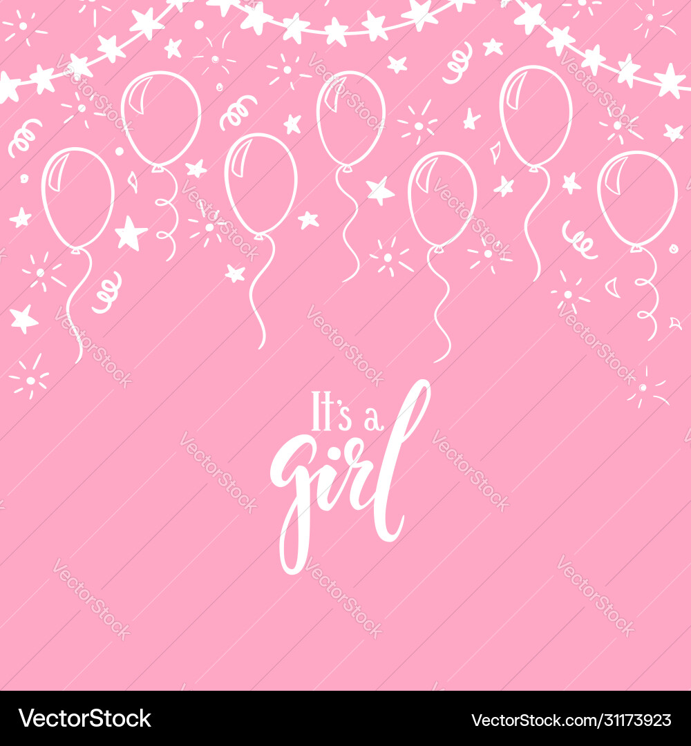 Doodle gold balloon hand drawn calligraphy it s Vector Image