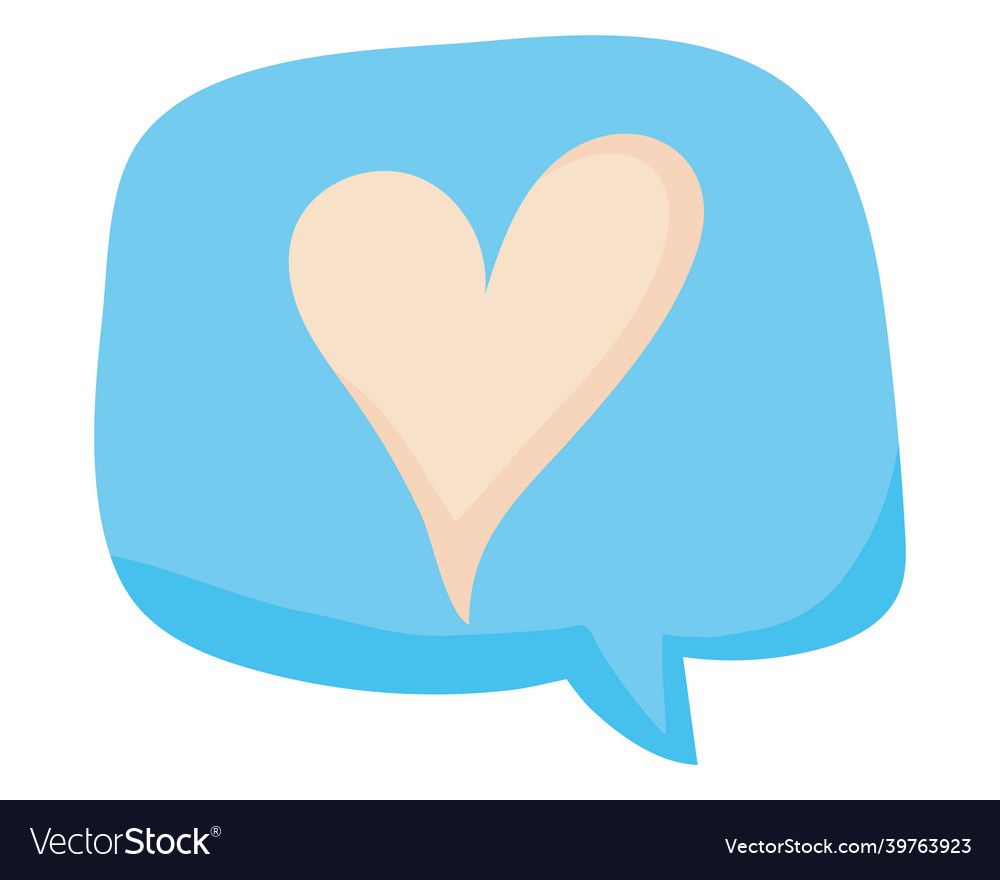Heart speech bubble Royalty Free Vector Image - VectorStock