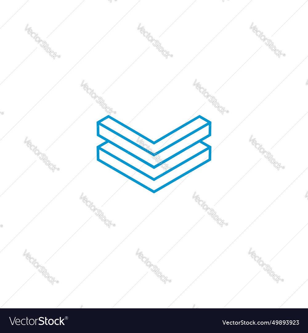 Logo icon wv technology Royalty Free Vector Image