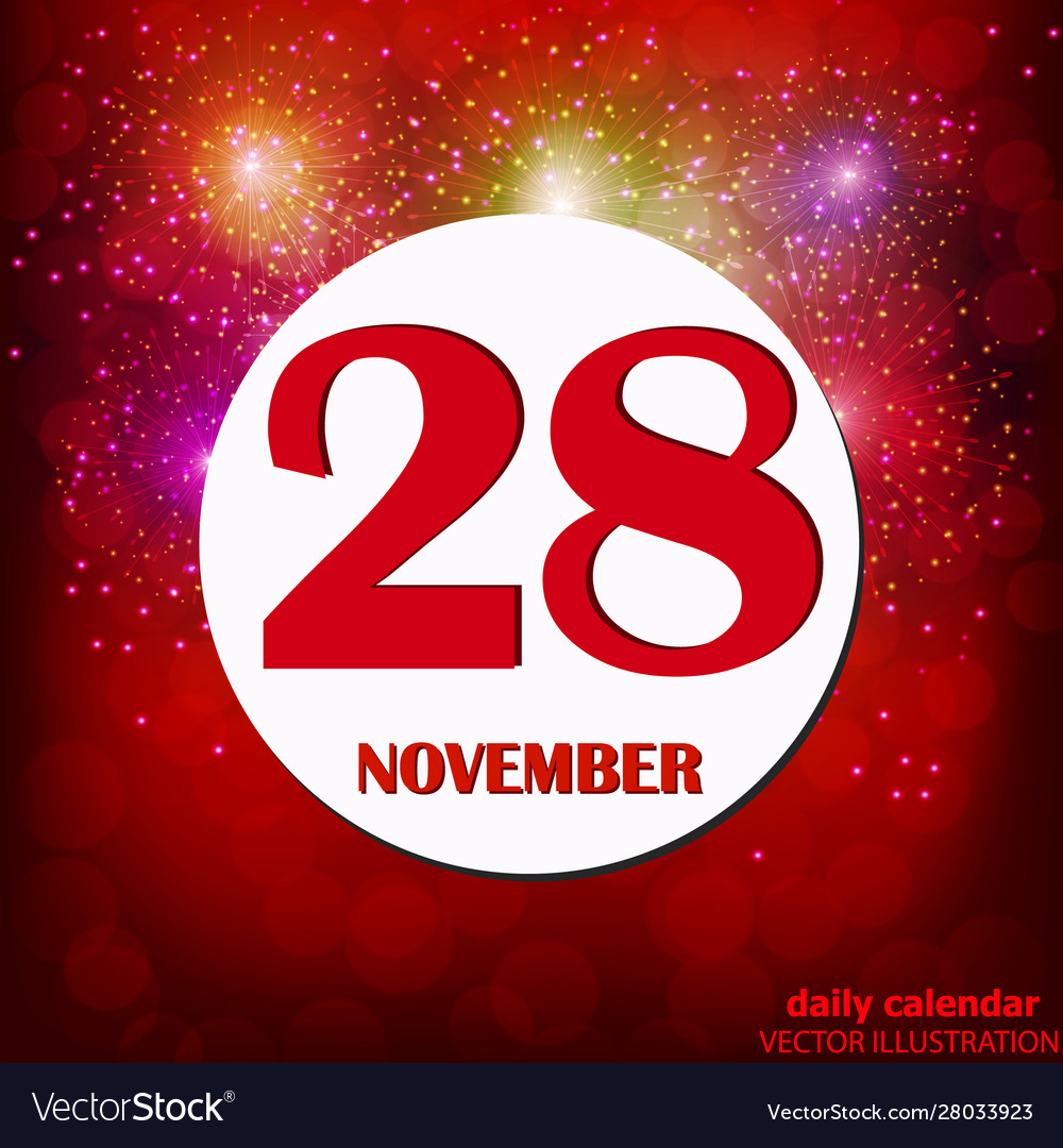 November 28 icon for planning important day Vector Image