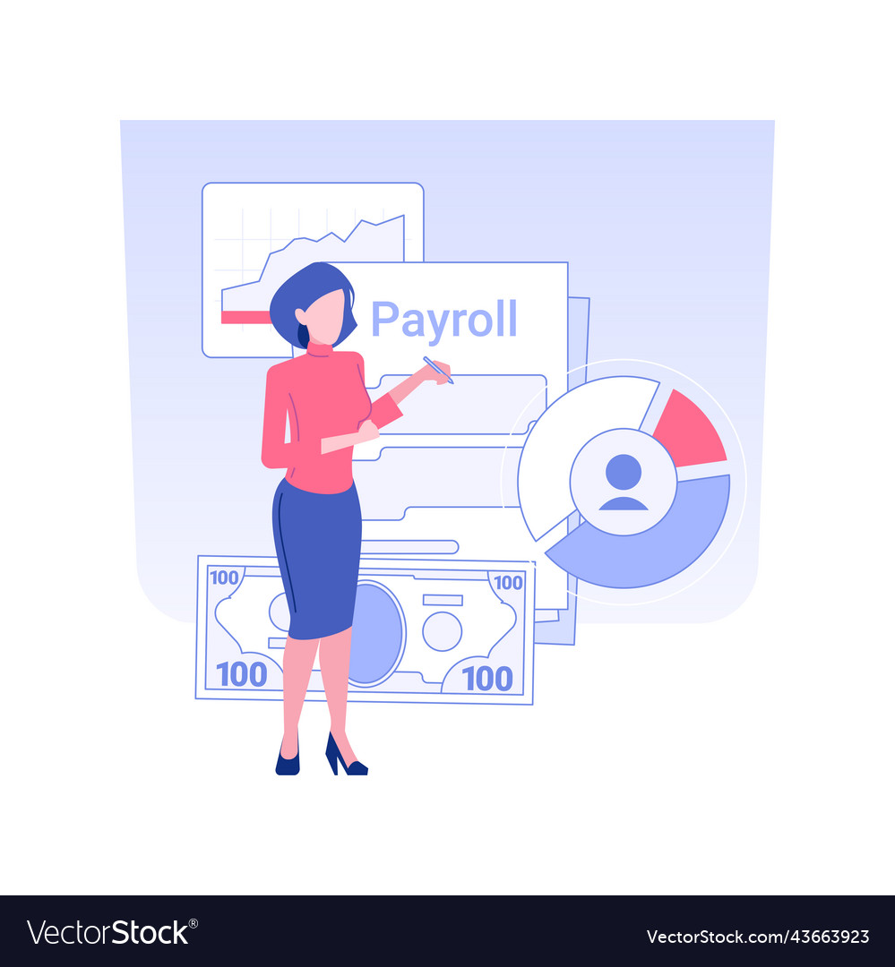 Payroll isolated concept Royalty Free Vector Image