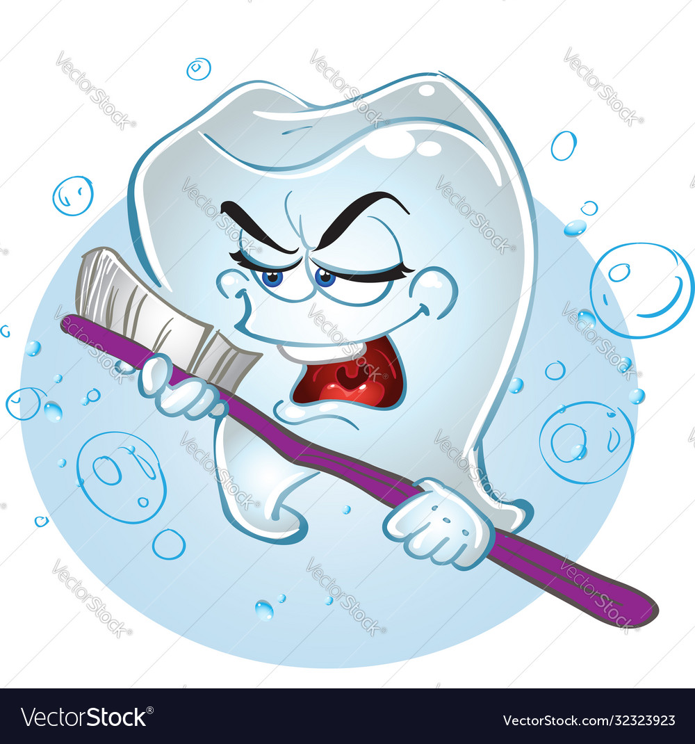 Set batch clever tooth- singing tooth Royalty Free Vector