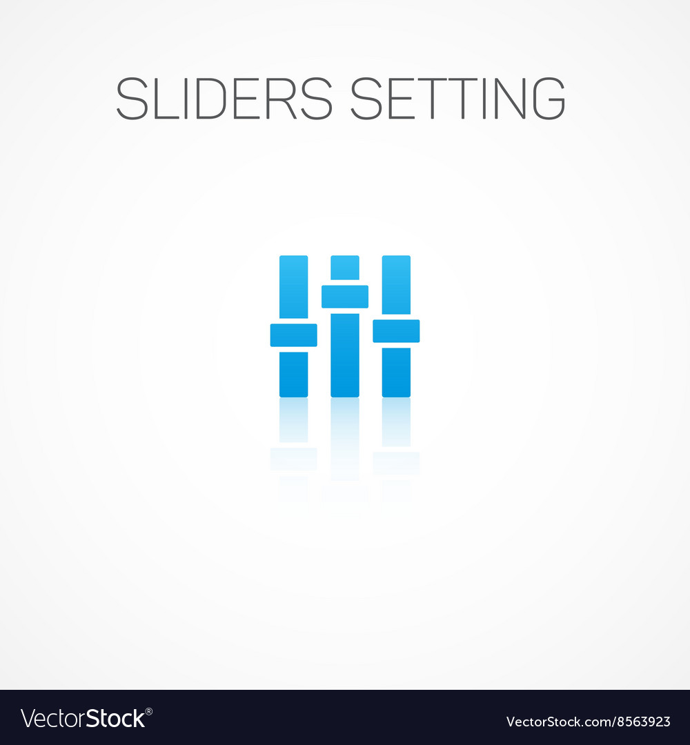 Sliders setting Royalty Free Vector Image - VectorStock