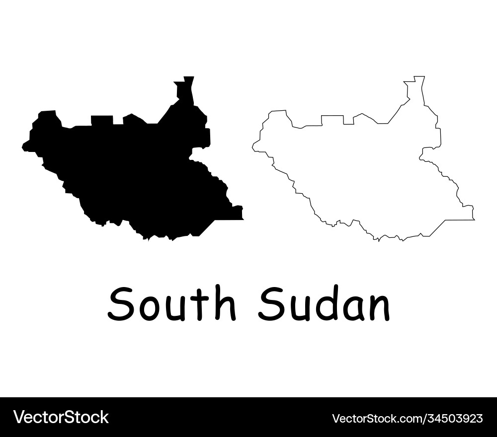 South sudan map Royalty Free Vector Image - VectorStock