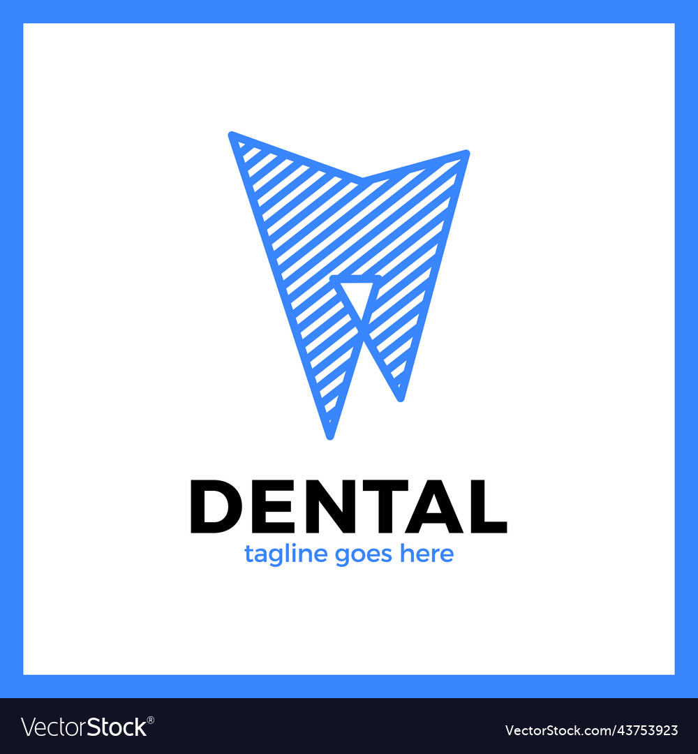 Teeth line logo Royalty Free Vector Image - VectorStock