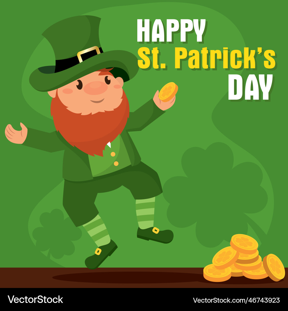 Traditional irish elf with clothes and pile Vector Image