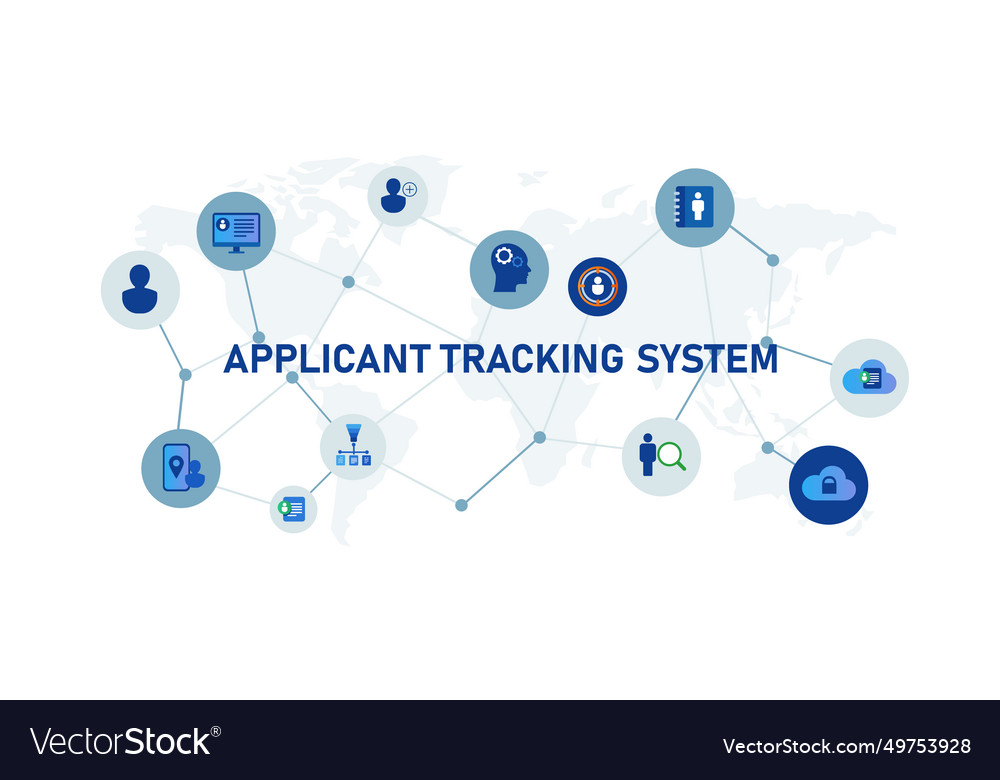 Applicant tracking system for company recruitment Vector Image
