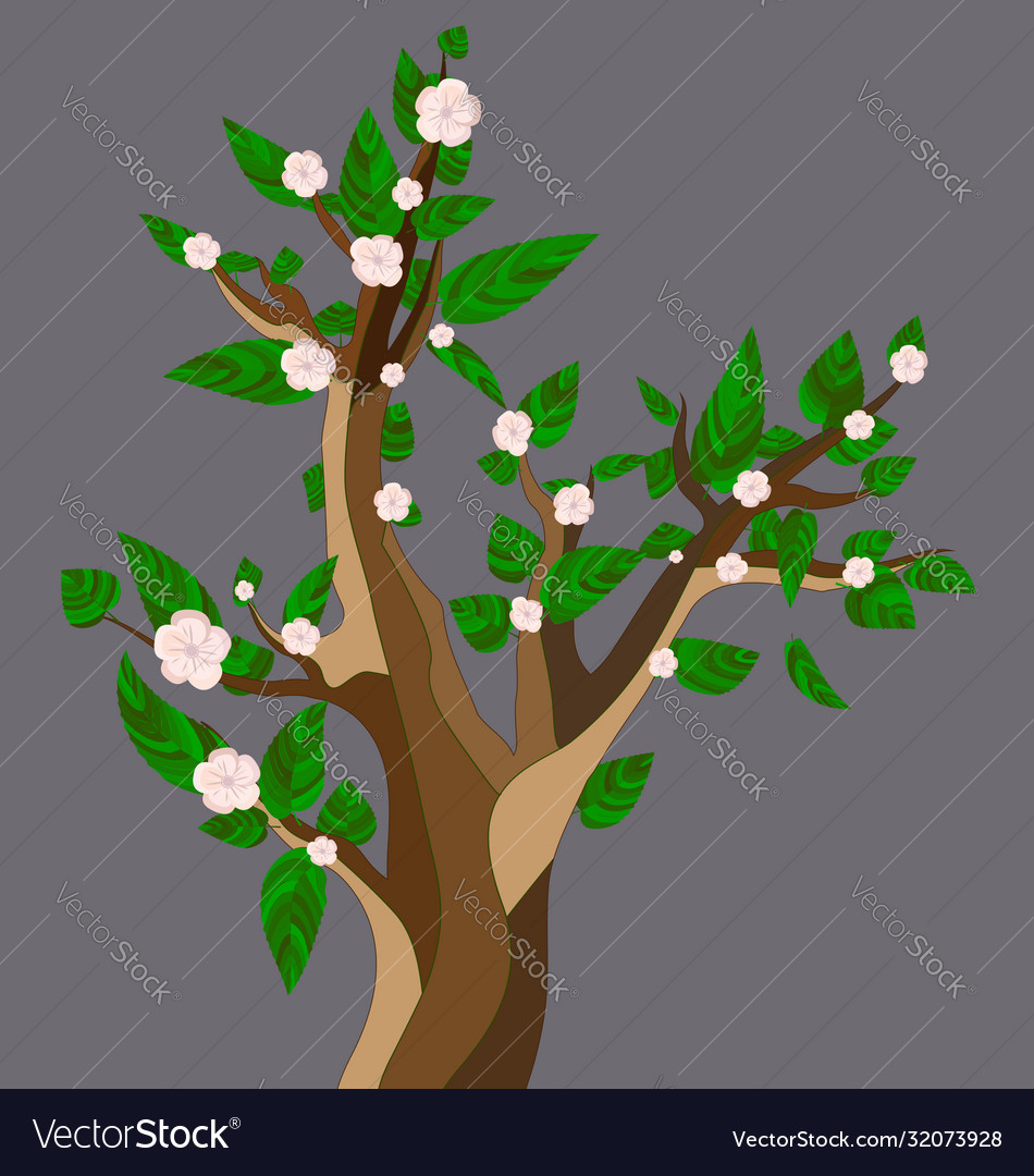 Background image abstract spring tree Royalty Free Vector