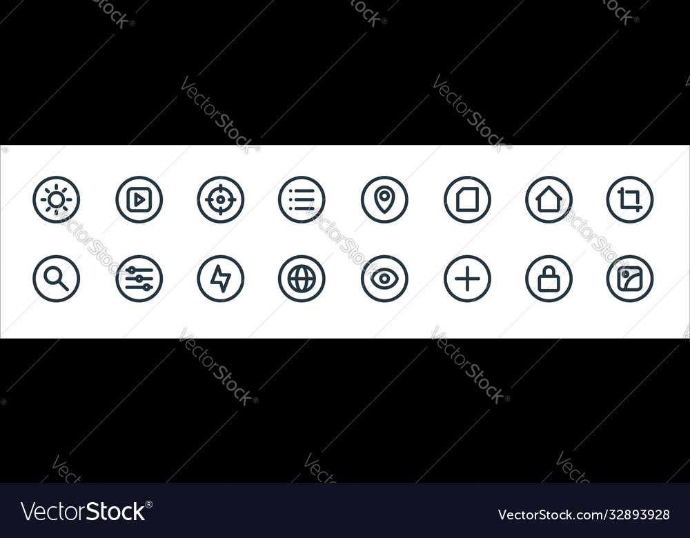 Basic Ui Line Icons Linear Set Quality Line Set Vector Image