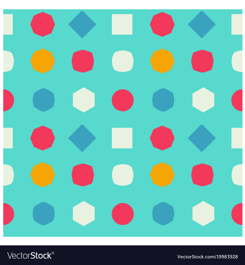 Changing shapes seamless pattern Royalty Free Vector Image
