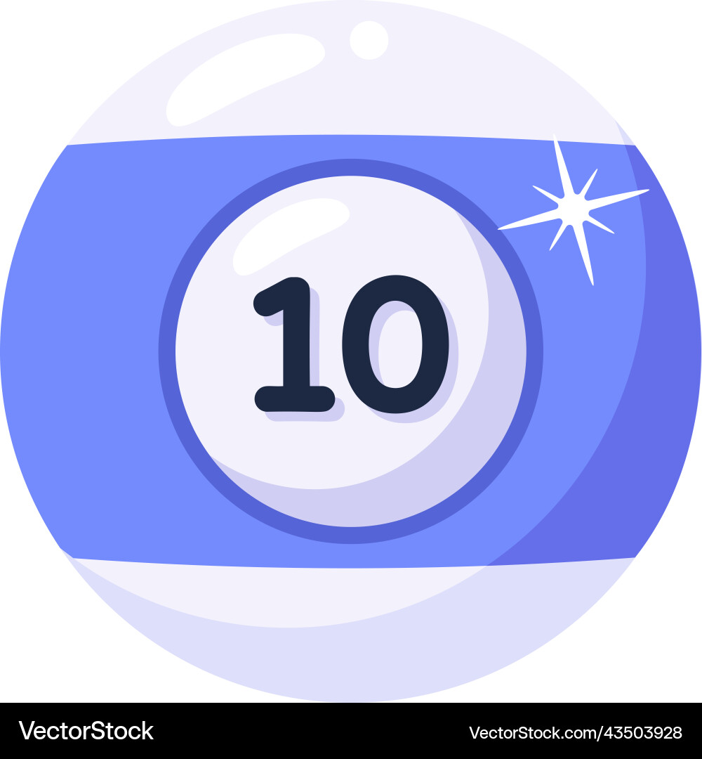 Check this flat icon of billiard ball Royalty Free Vector