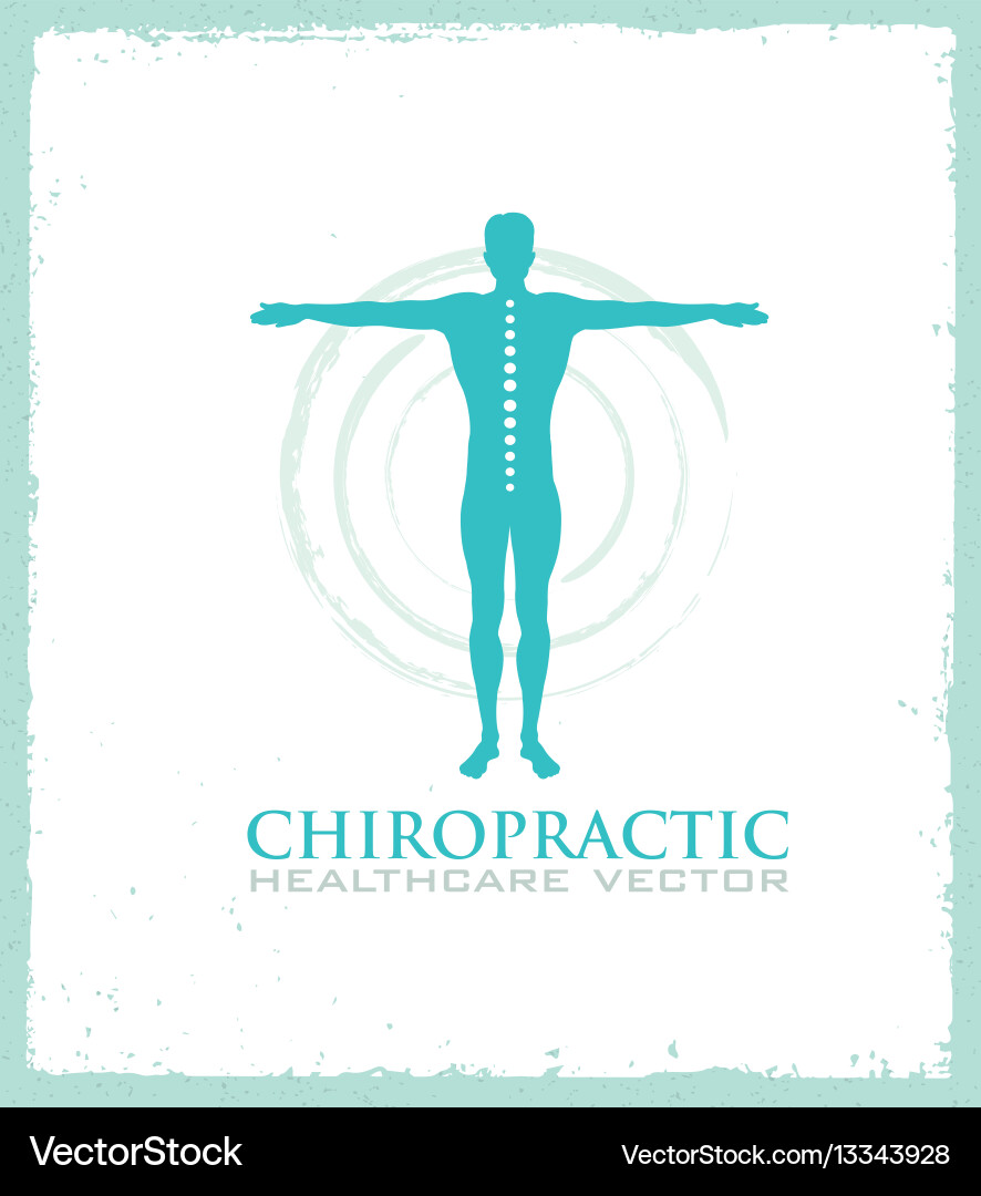 Chiropractic massage back pain and osteopathy Vector Image