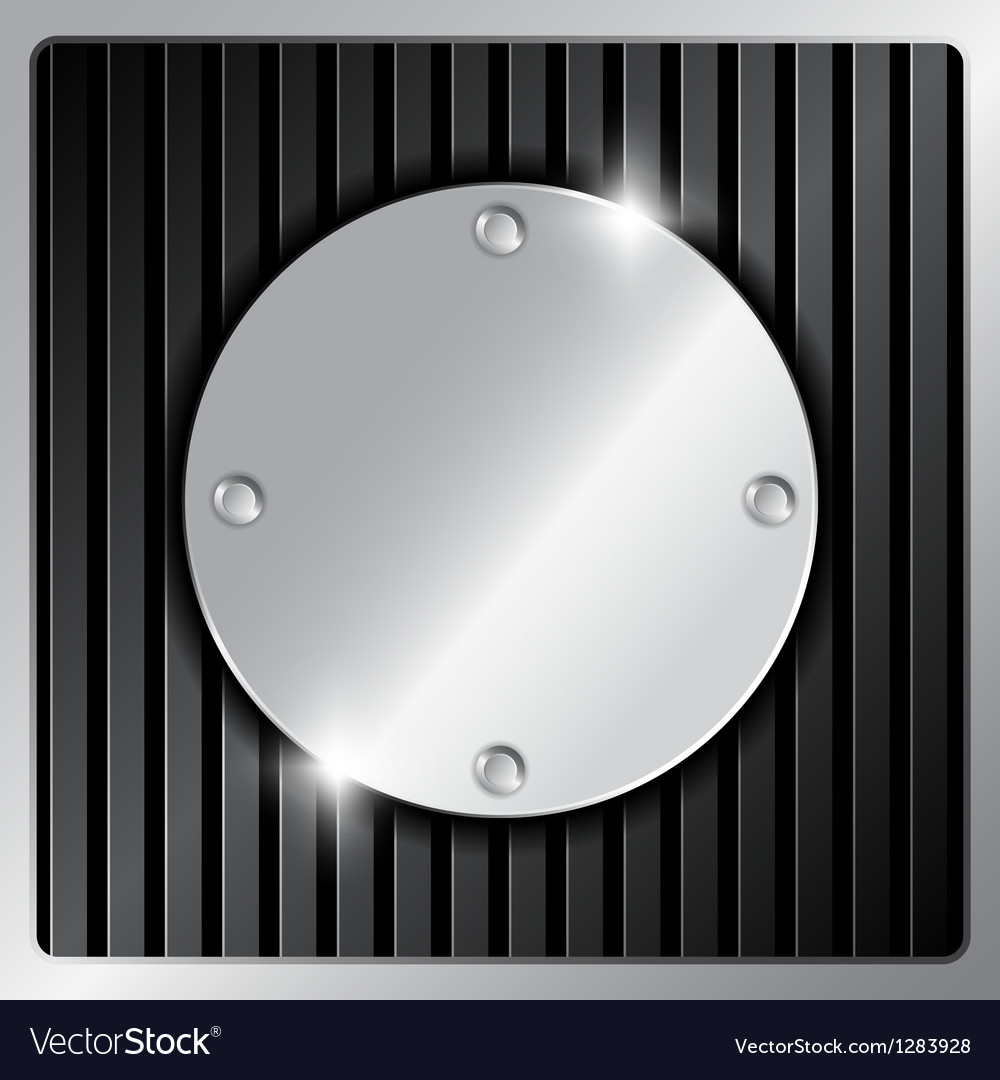 Circle metallic label Royalty Free Vector Image