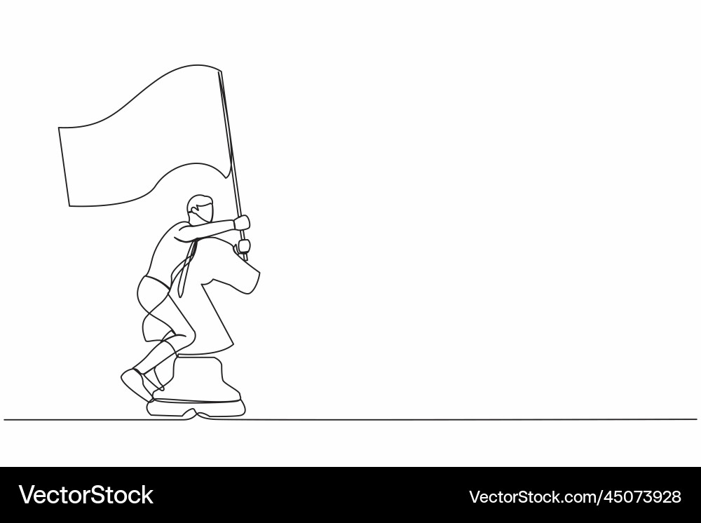 Continuous one line drawing motivation Royalty Free Vector