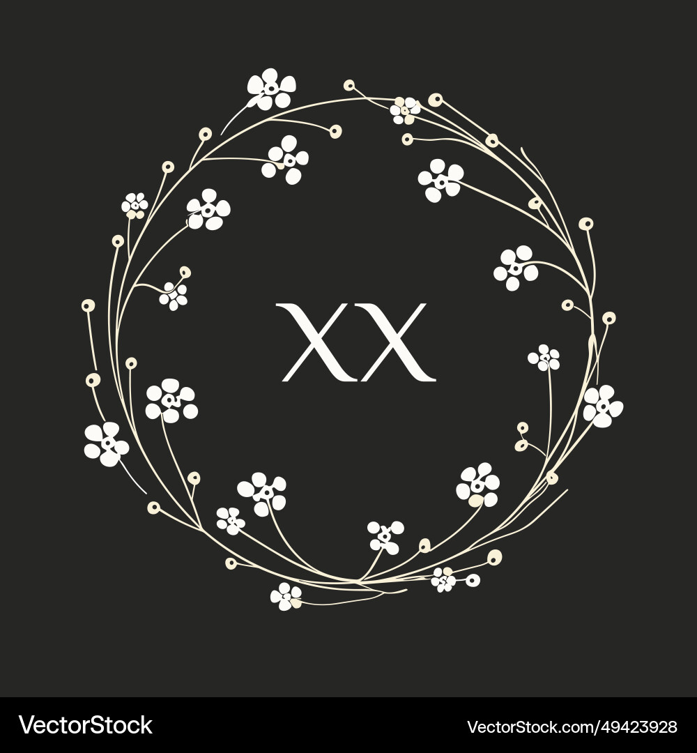 Craft workshop glyph solid initial logo idea Vector Image