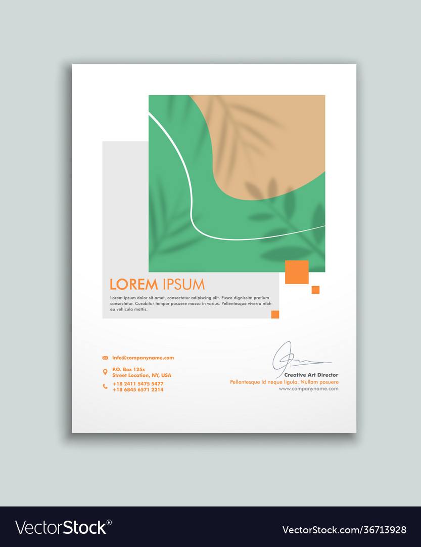 Document template stylish presentation Royalty Free Vector