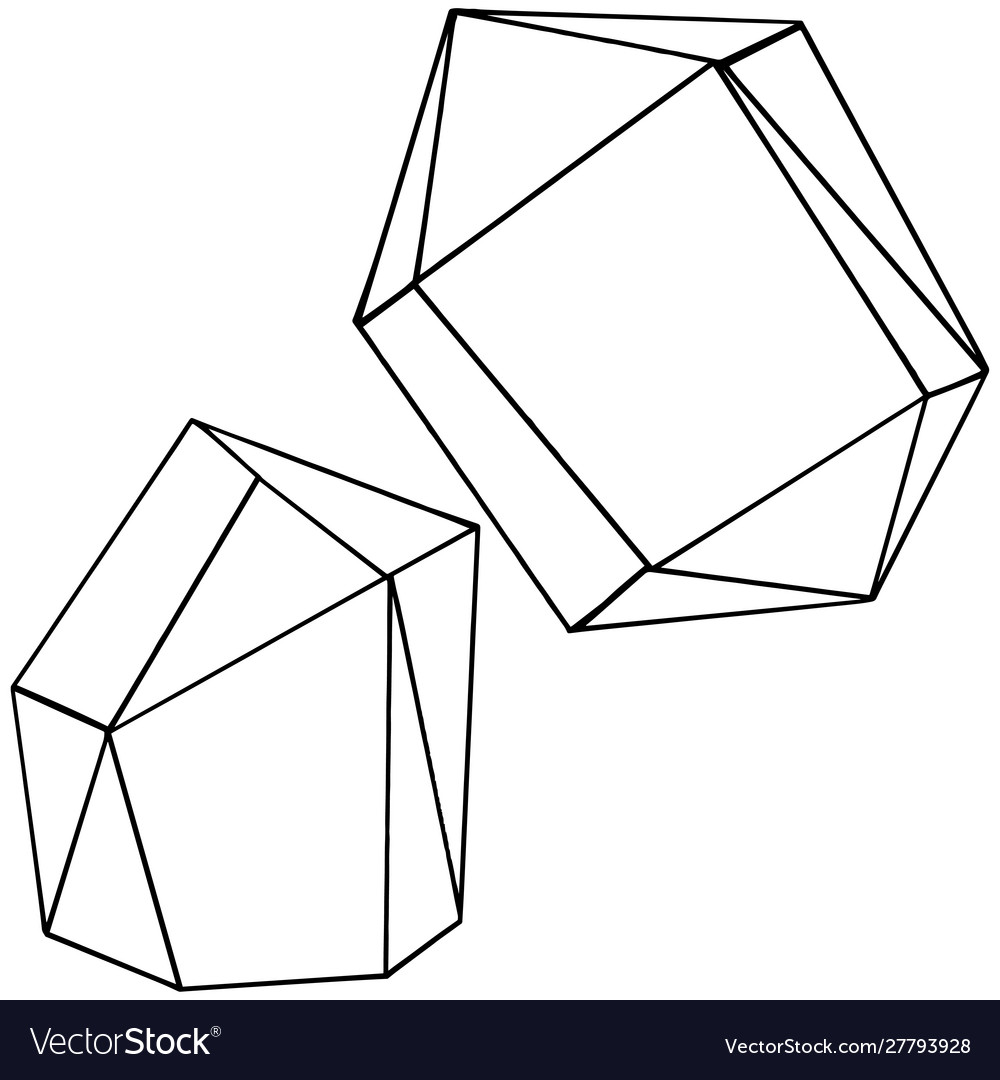 Geometric form isolated Royalty Free Vector Image