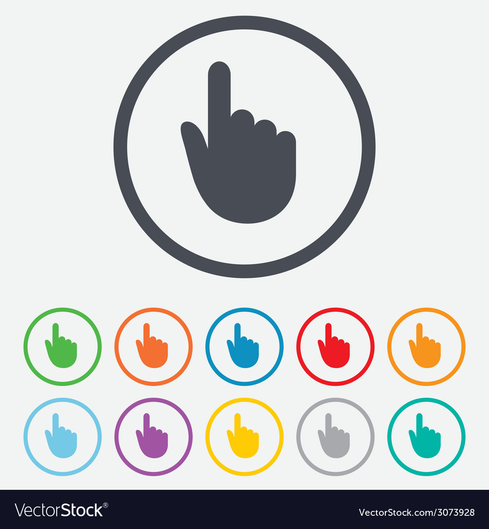 Hand Cursor Zeichen Symbol Zeiger Symbol Vektorbild
