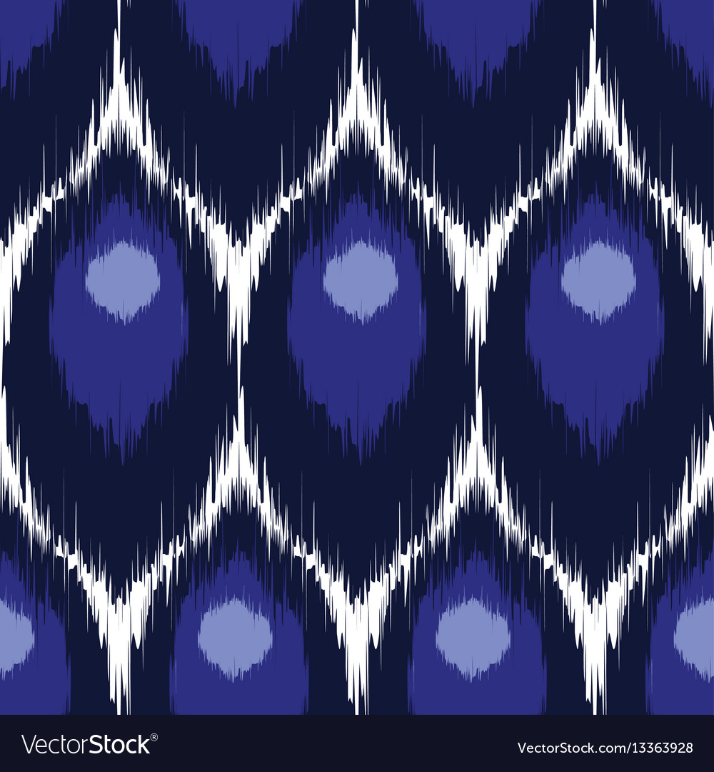Ikat seamless pattern Royalty Free Vector Image