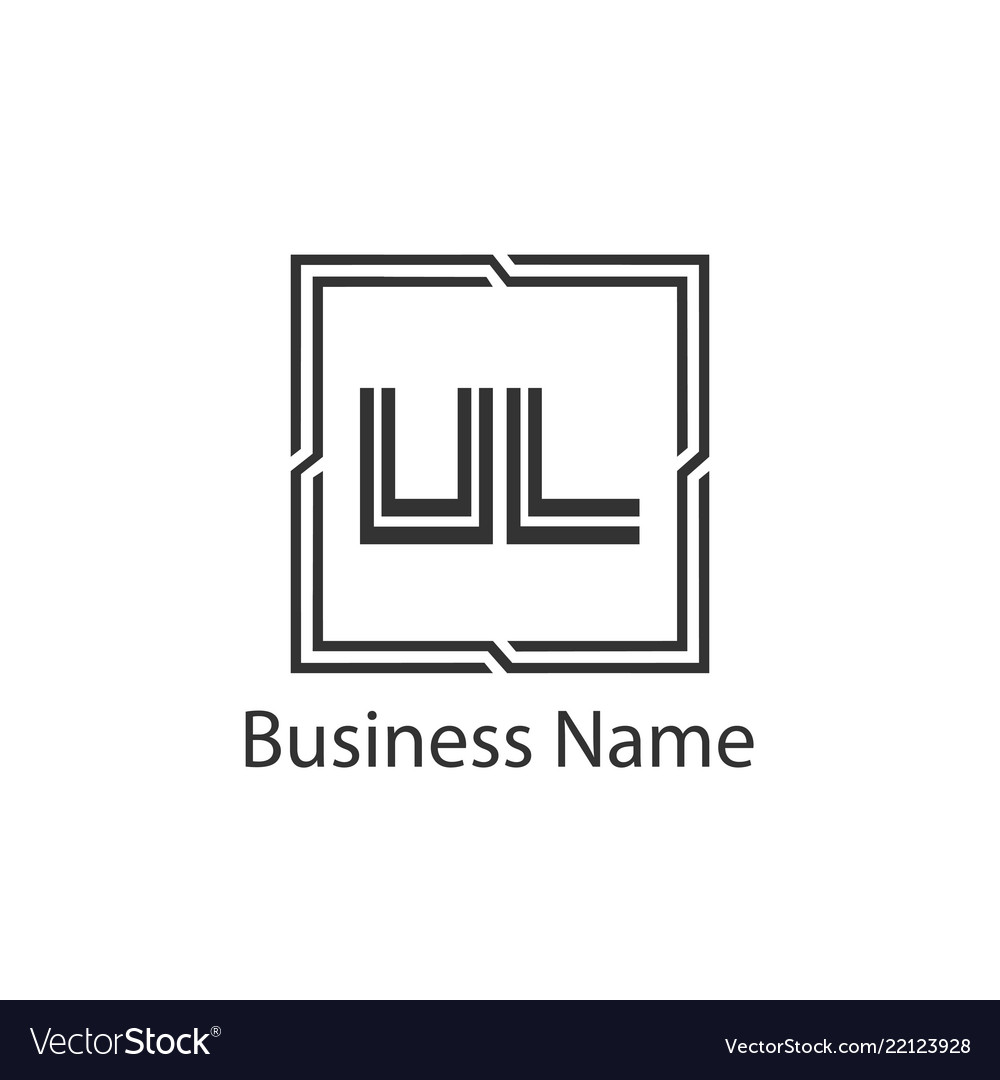 Initial letter ul logo template design Royalty Free Vector