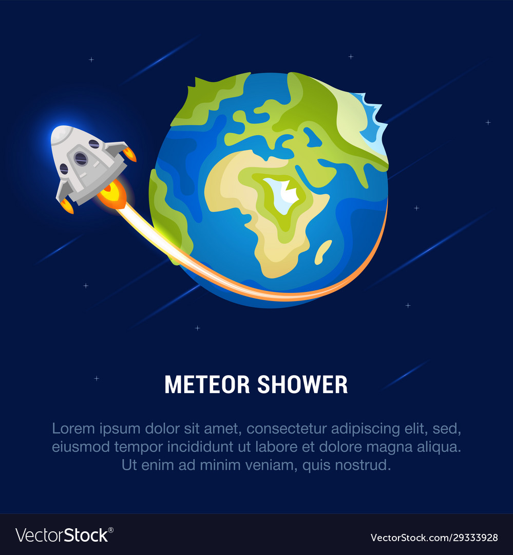 Meteor shower Royalty Free Vector Image - VectorStock