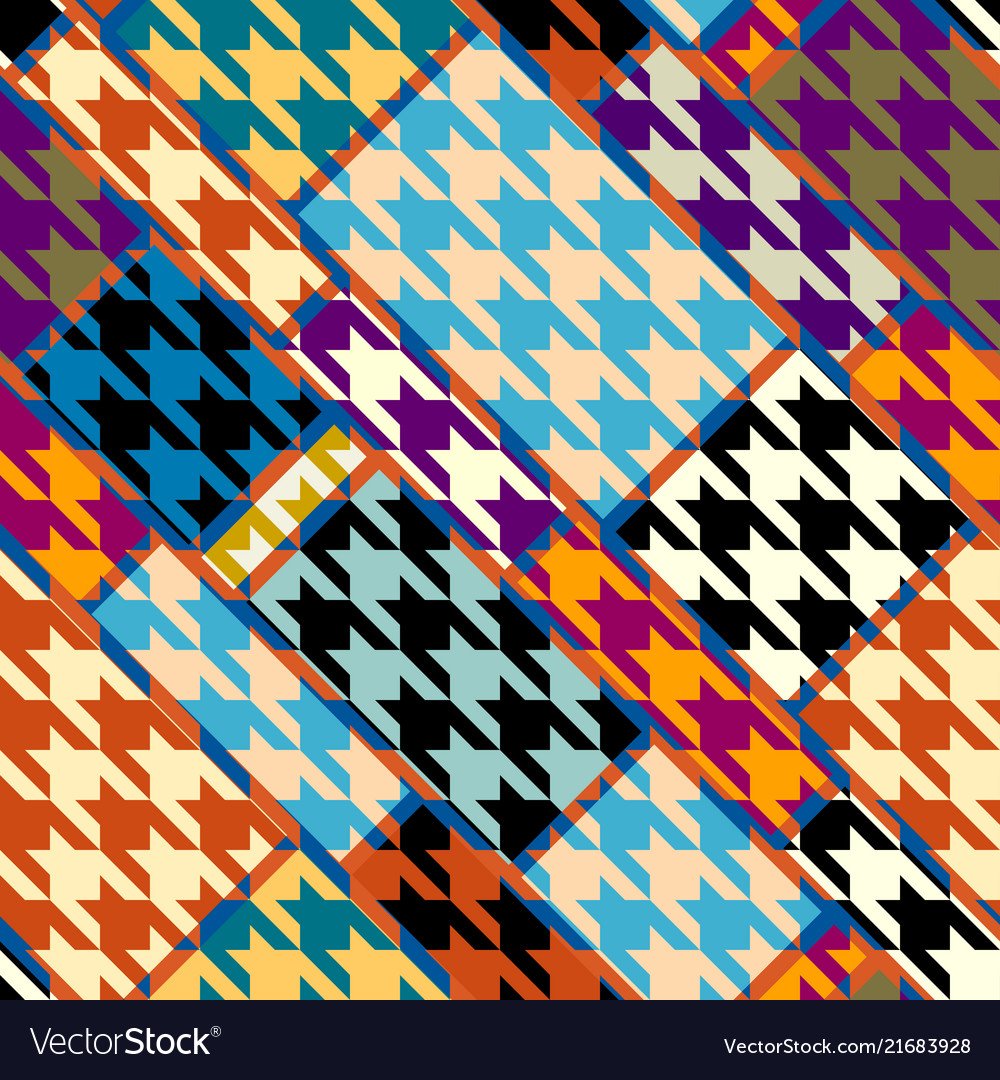 Seamless hounds-tooth pattern Royalty Free Vector Image