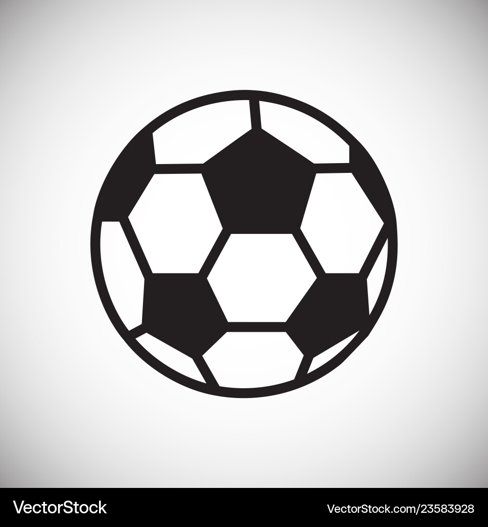 Soccer ball icon on white background for graphic Vector Image