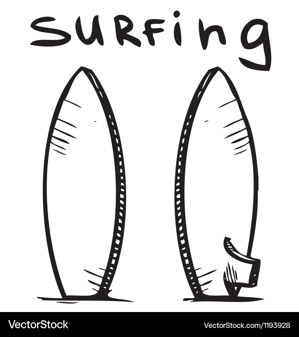 Surfing board Royalty Free Vector Image - VectorStock