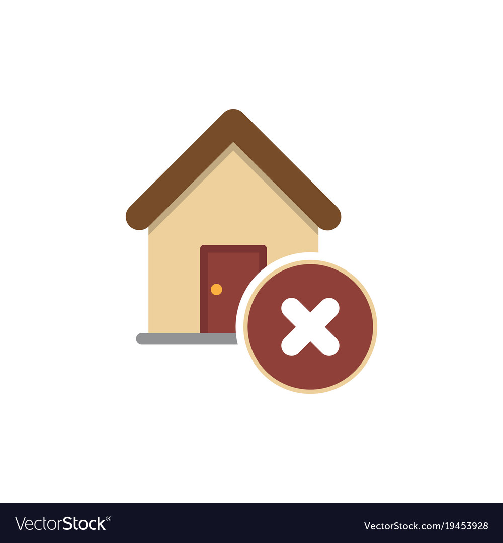 Wrong house icon Royalty Free Vector Image - VectorStock