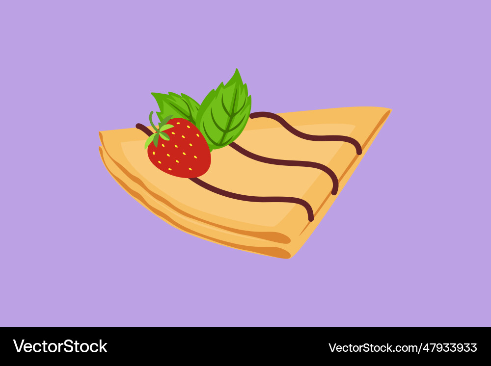 Cartoon flat style drawing fresh delicious crispy Vector Image