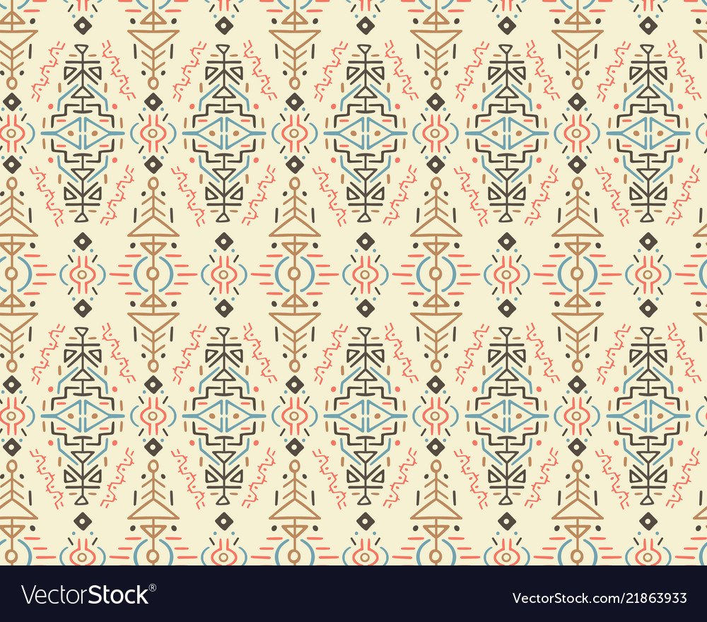 Ethnic style seamless pattern Royalty Free Vector Image